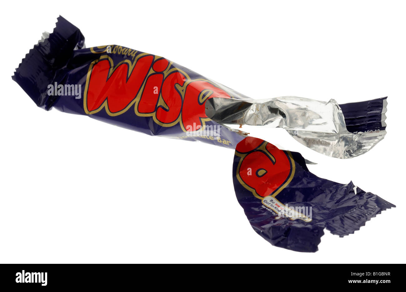 Cadburys Wispa Chocolate Bar Wrapper Stock Photo - Alamy