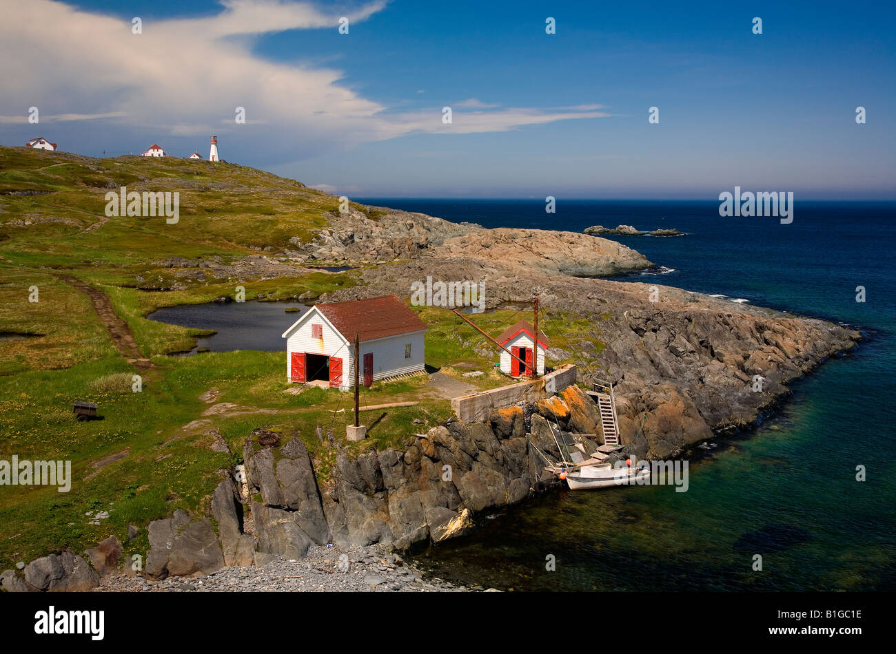 The boat dock at Quirpon Island, Newfoundland & Labrador, Canada Stock ...