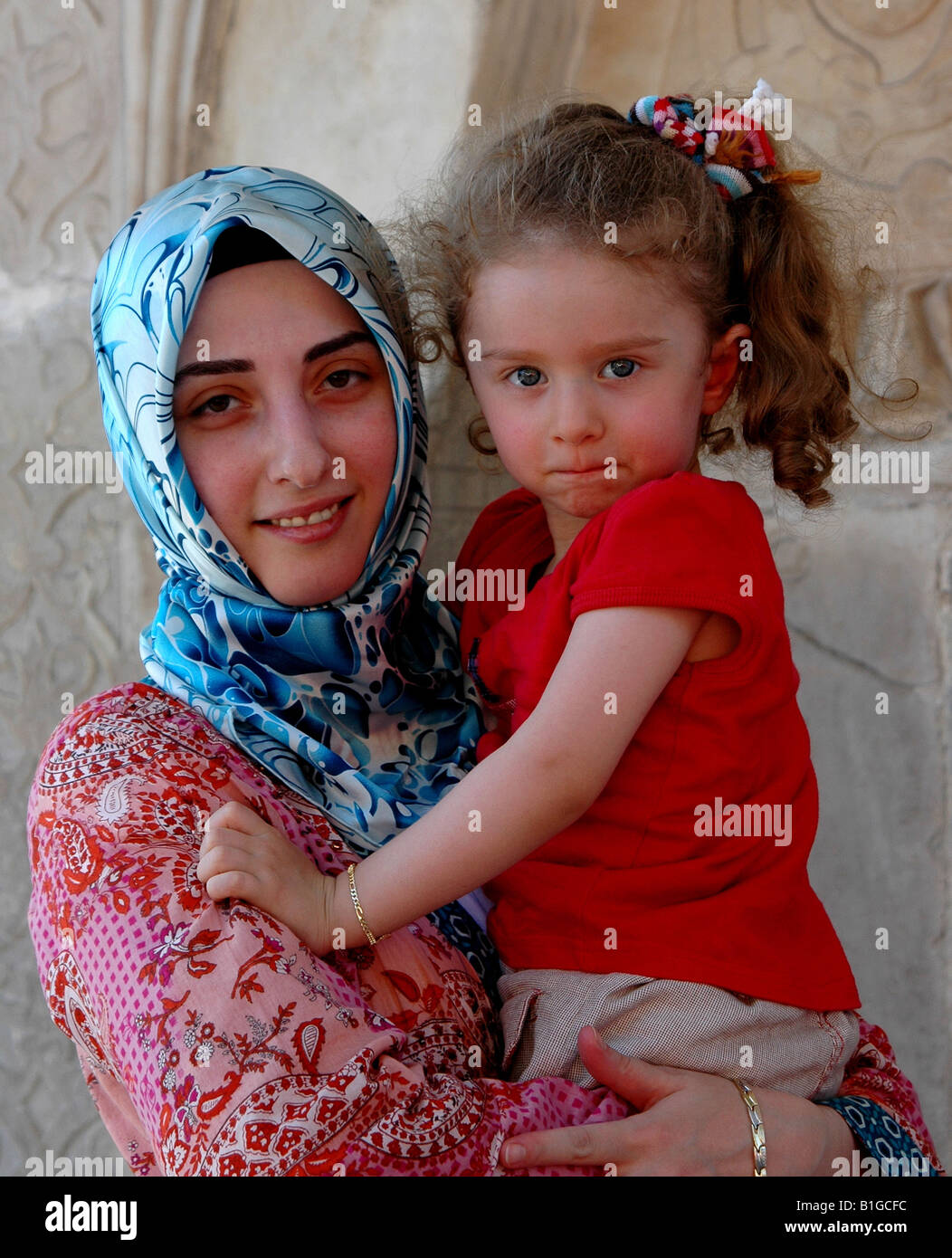 Mother and child Istanbul Turkey Stock Photo - Alamy