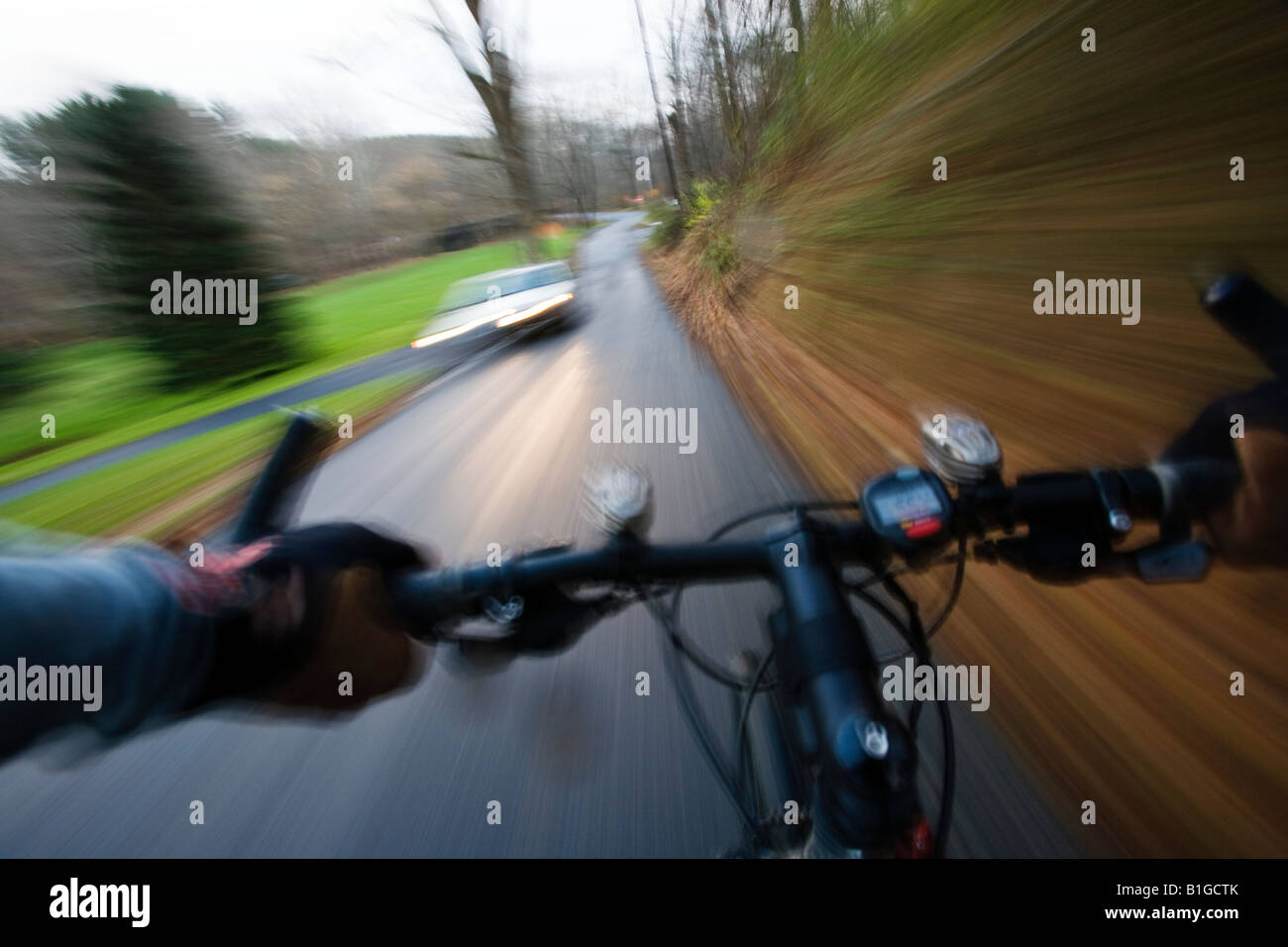 Wide angle view cyclist riding hi-res stock photography and images - Alamy