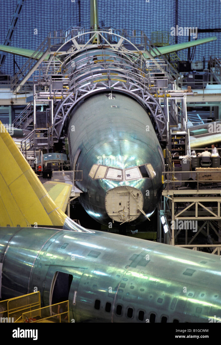 Assembly of Boeing 757 Stock Photo - Alamy