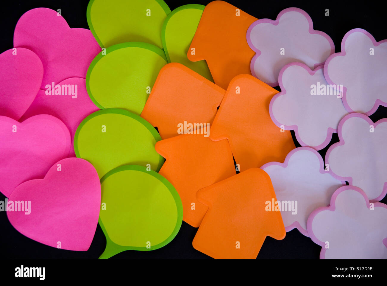 Odd shaped post-it pads Stock Photo - Alamy