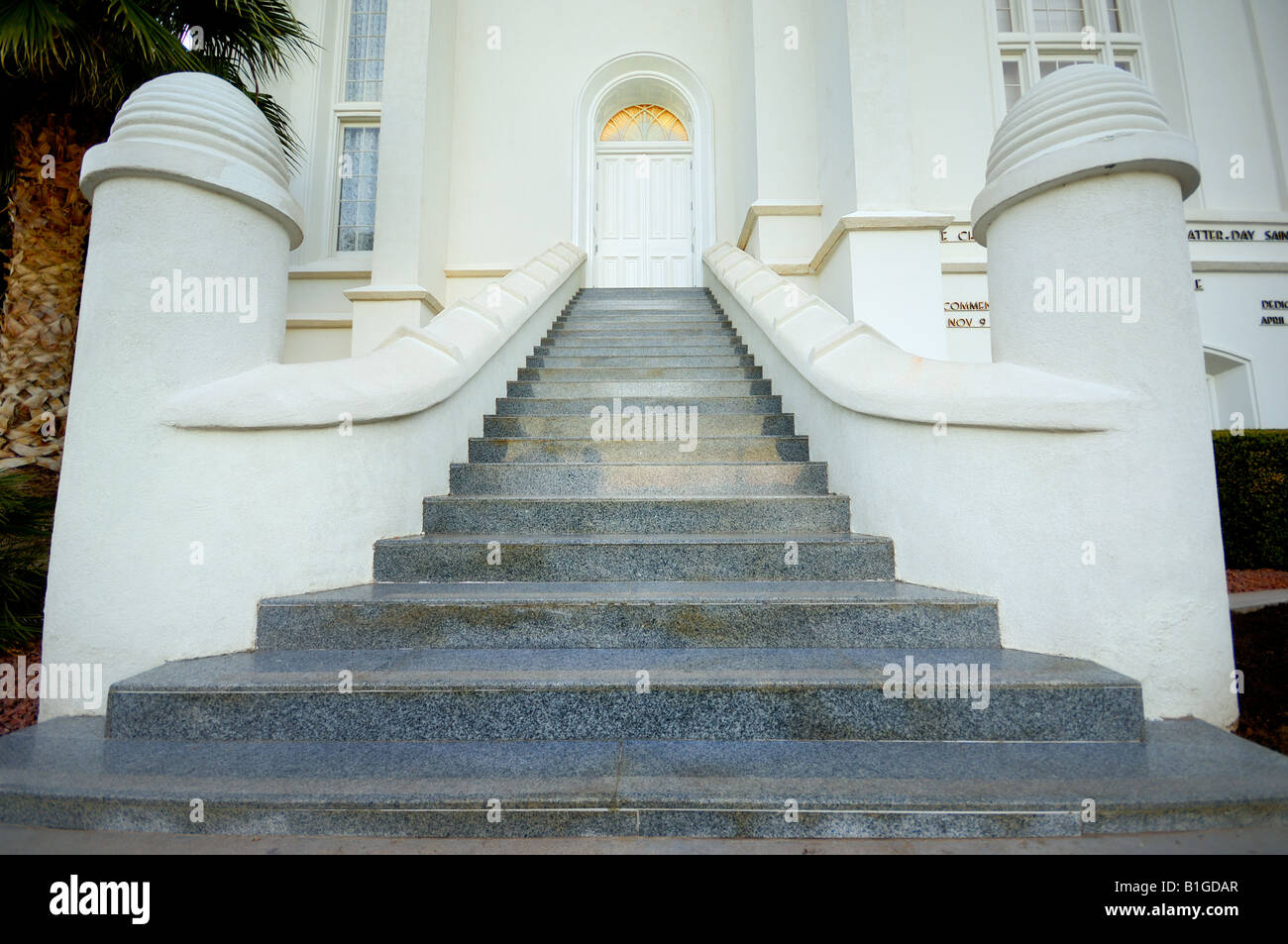 Door and Stairs at LDS Temple in St-Georges, Utah Stock Photo - Alamy