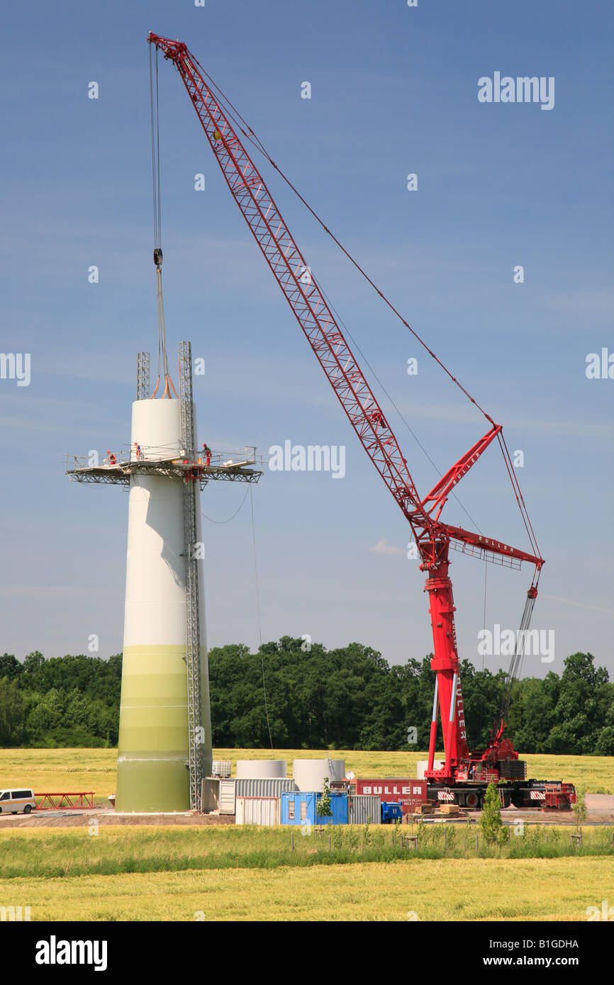 Constructing wind turbine hi-res stock photography and images - Alamy