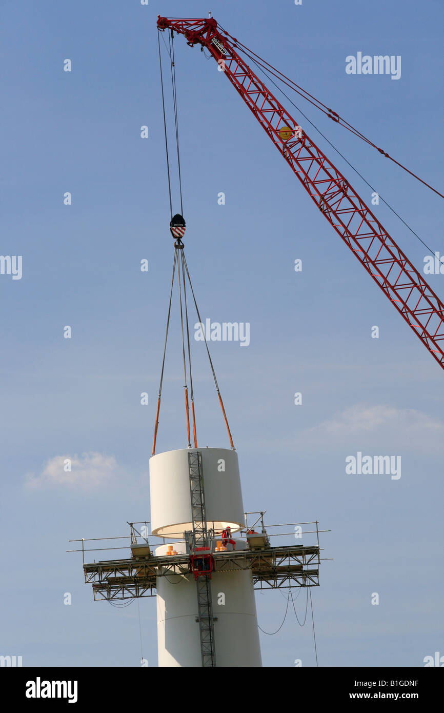 Constructing wind turbine hi-res stock photography and images - Alamy