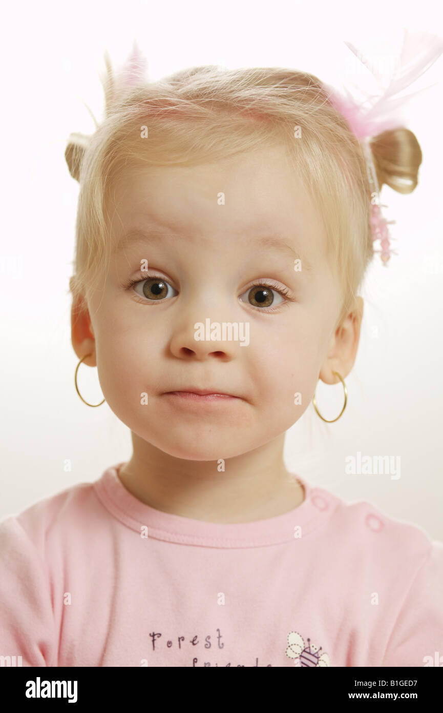 Little girl making grimace. Portrait Stock Photo - Alamy