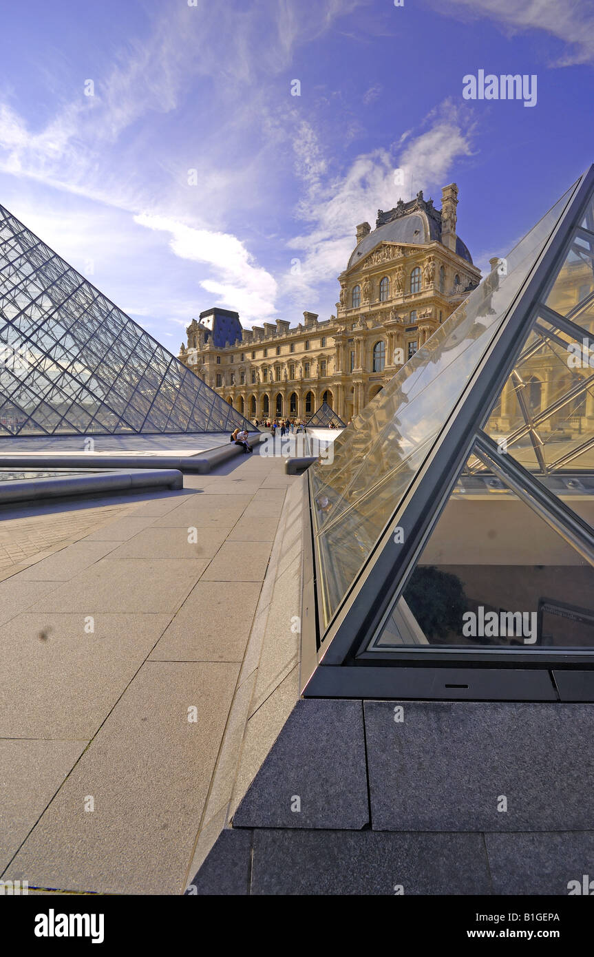 Wide Angle View of The Louvre Museum Paris France Stock Photo - Alamy