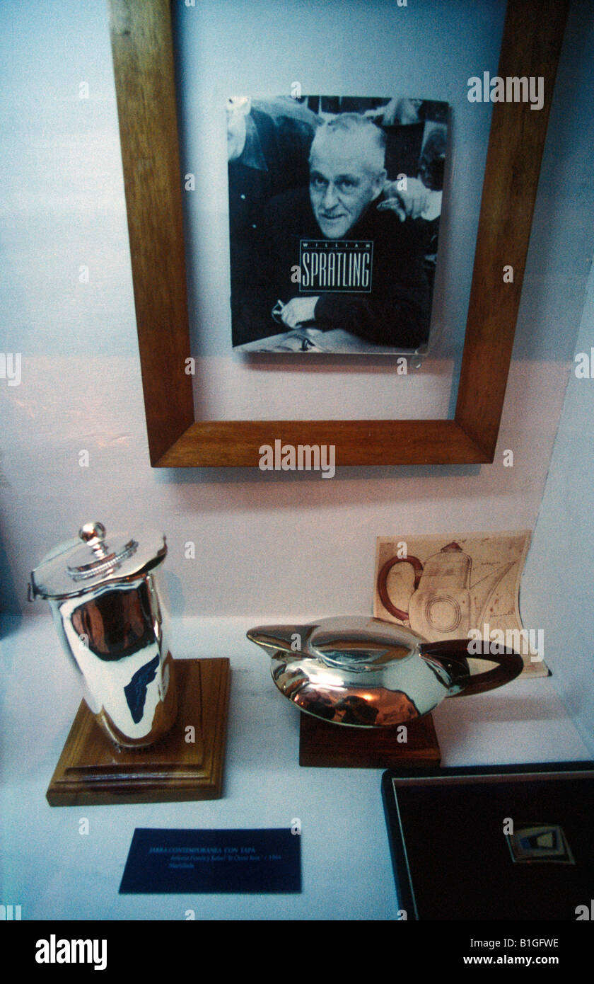 Photograph of American silver designer William Spratling and silver ...