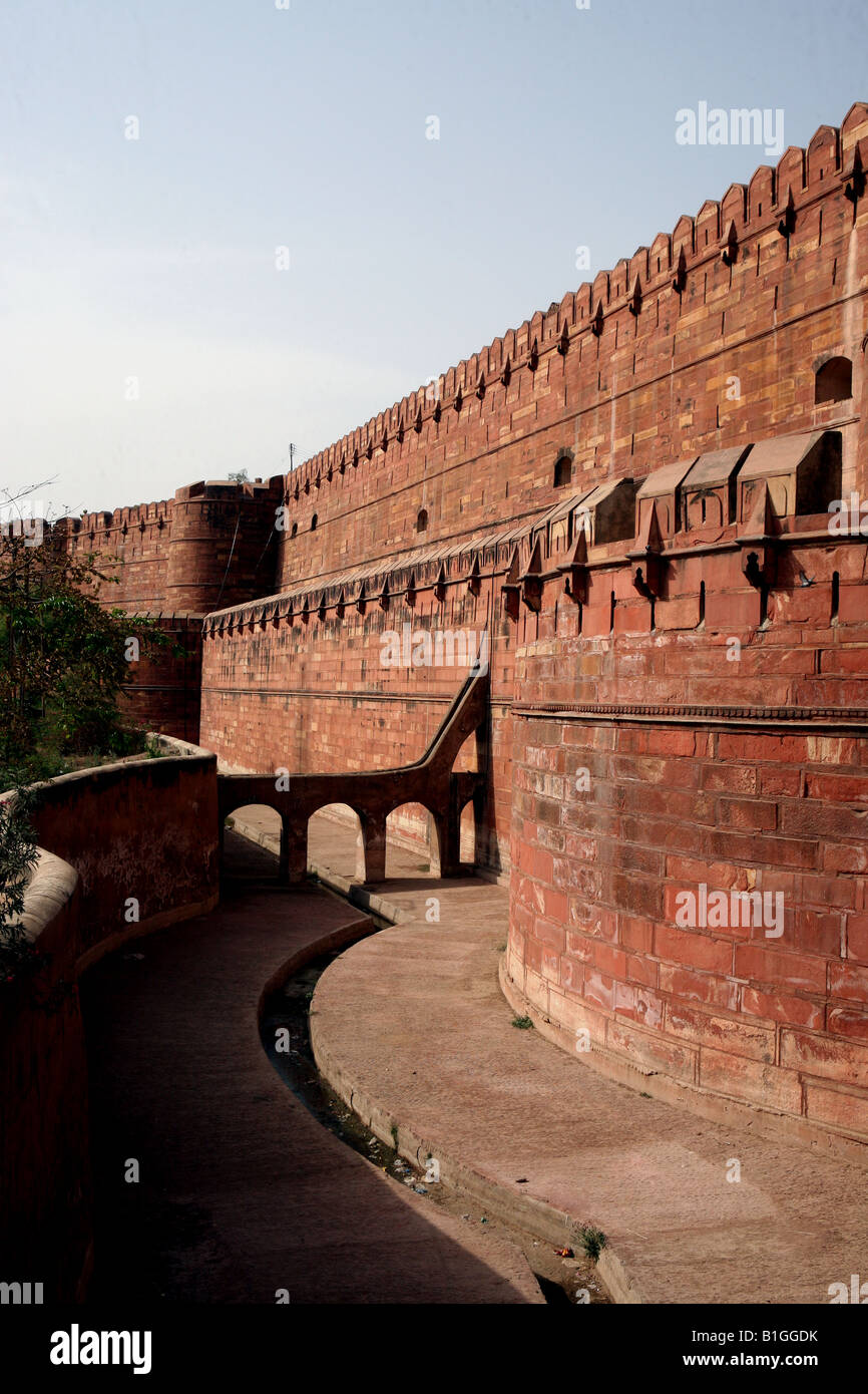 Red Fort Agra India AKA Lal Qila Fort Rouge and Agra Fort Stock Photo ...