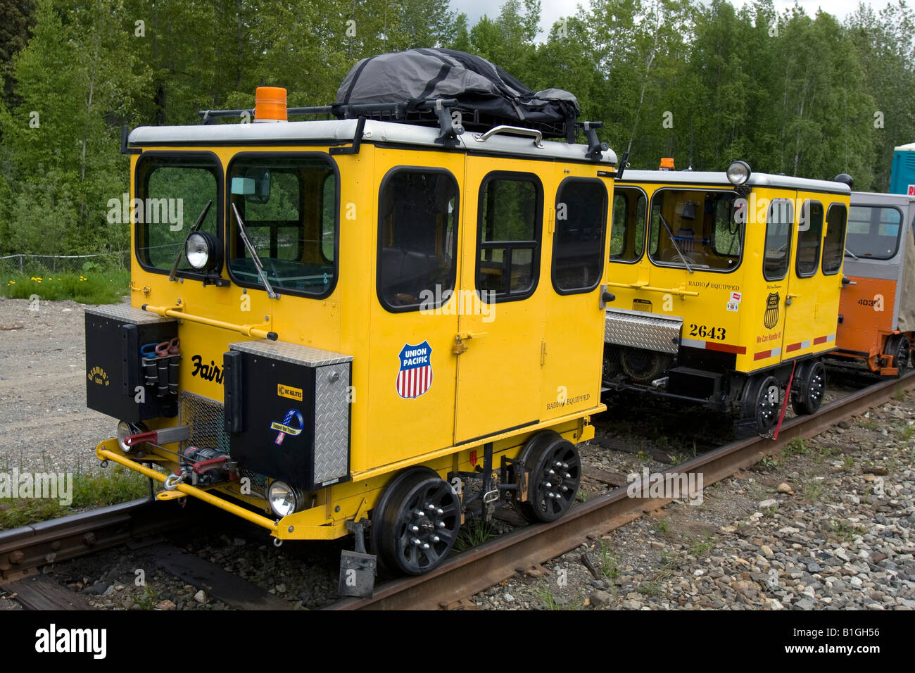Gasoline powered Speeders at the Talkeetna Train Station, Alaska, USA ...