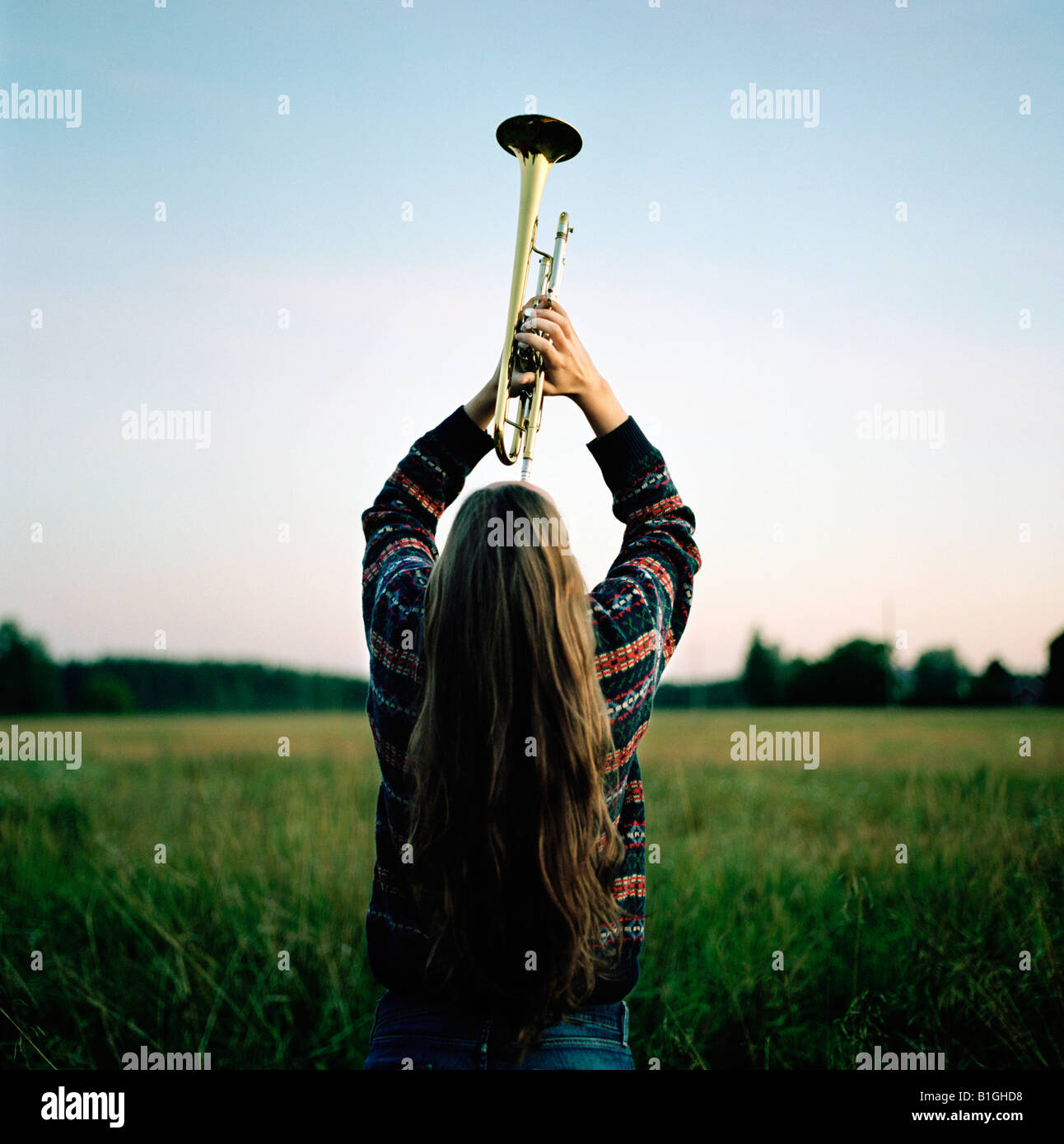 Raised trumpet hi-res stock photography and images - Alamy