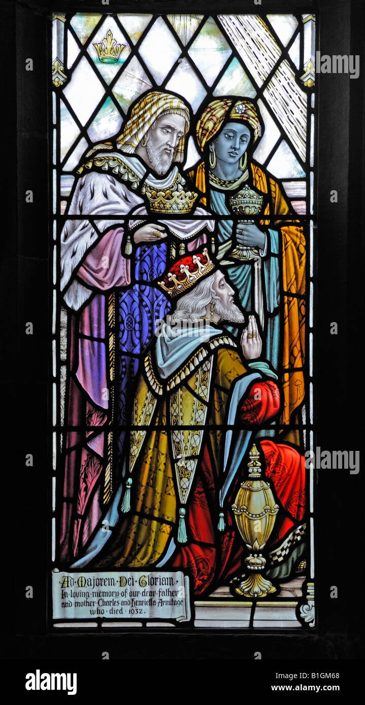 Adoration of the Magi window. Church of Saint Paul, Caton-with ...