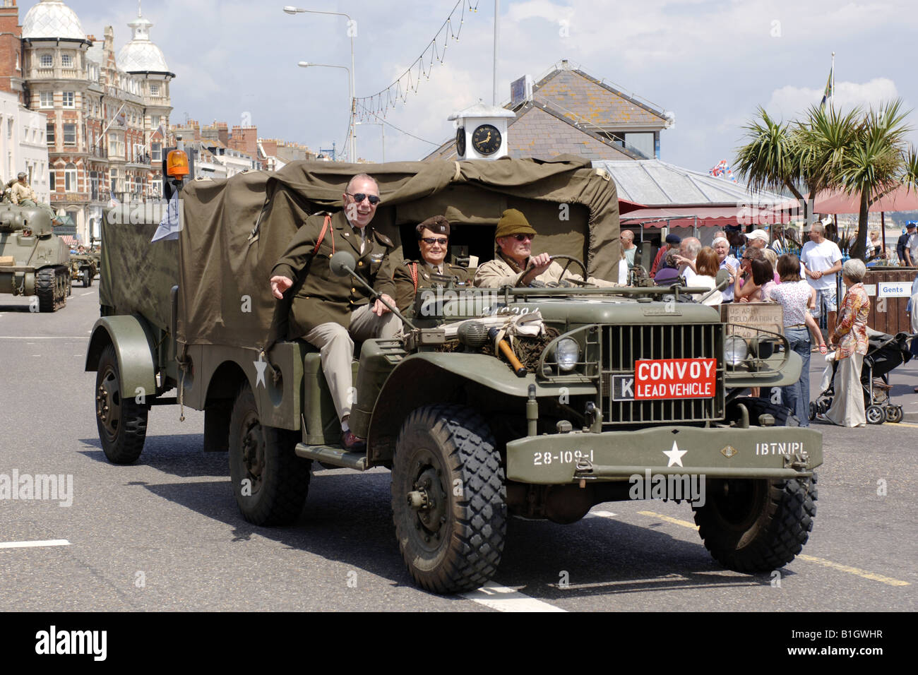 WW2 American Army Ford GMC truck taking part in the parade on the ...