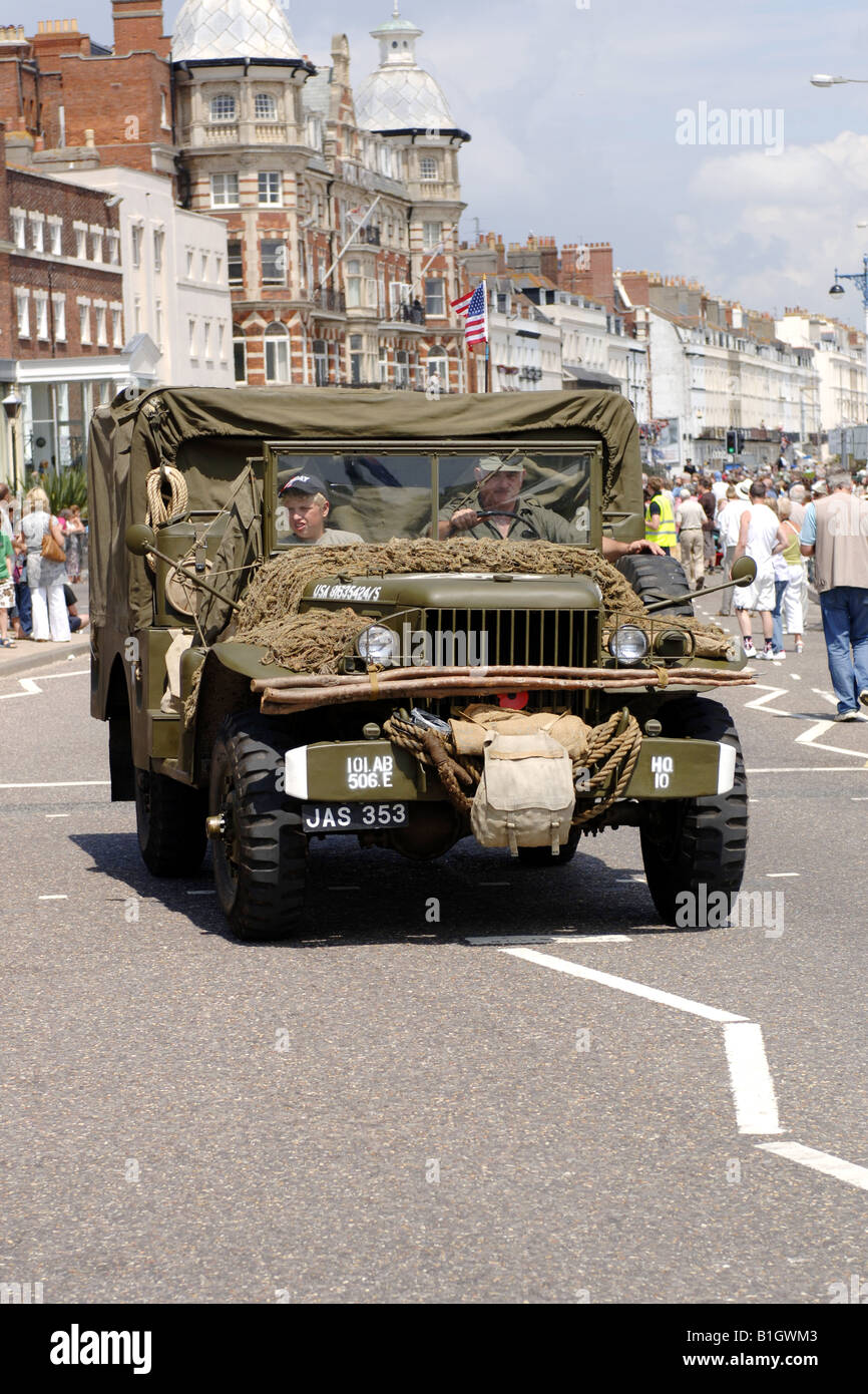 WW2 American Army Ford GMC truck taking part in the parade on the ...