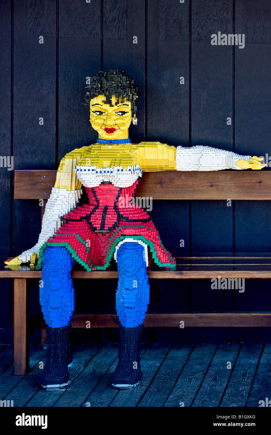 Full scale woman made from lego bricks Stock Photo - Alamy