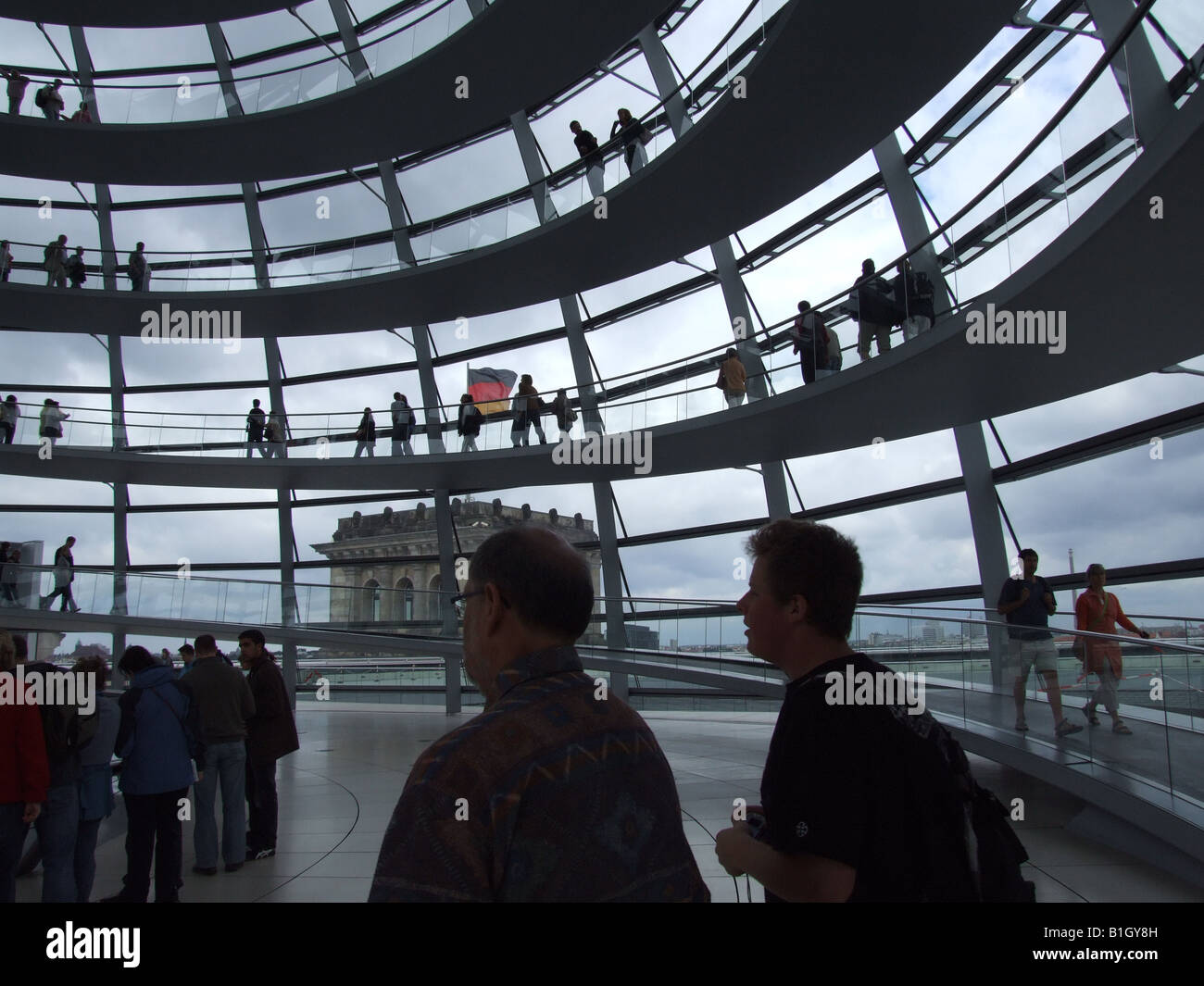 people inside the reichstag dome, berlin, germany Stock Photo - Alamy