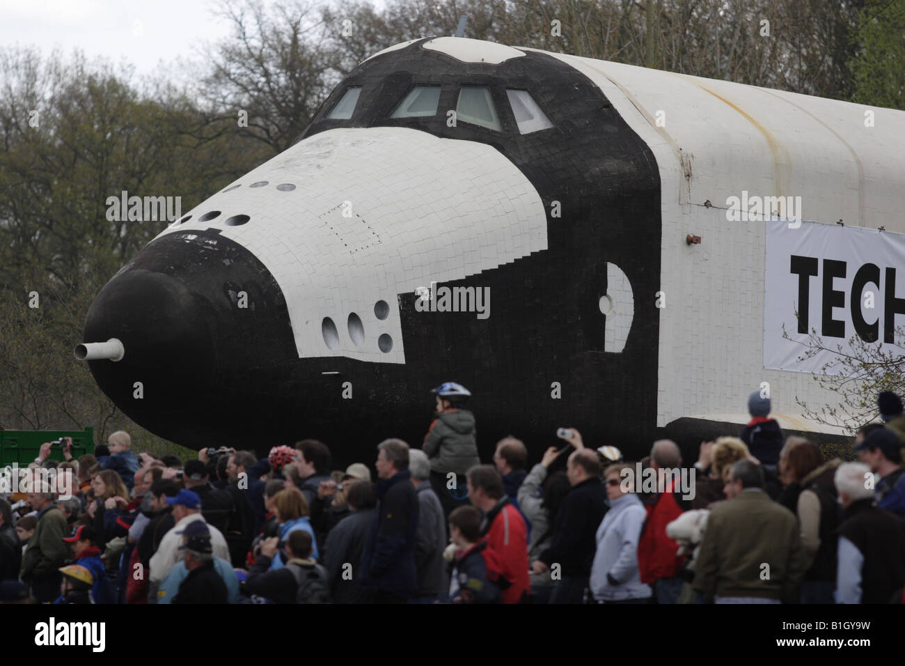 Transport of Russian space shuttle Buran to Speyer Germany The shuttle ...