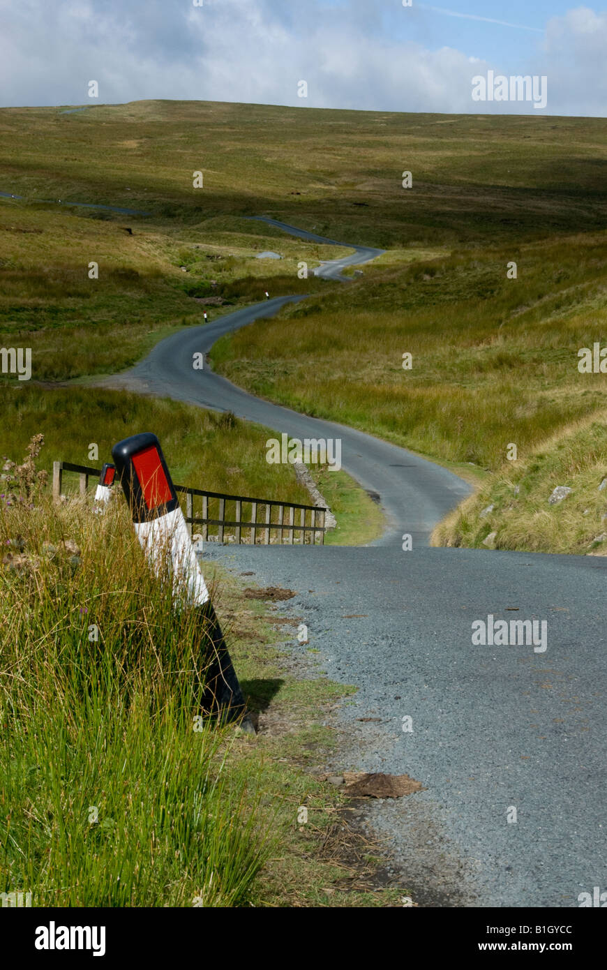 Twisting road through moorland, Birkdale, Cumbria Stock Photo - Alamy