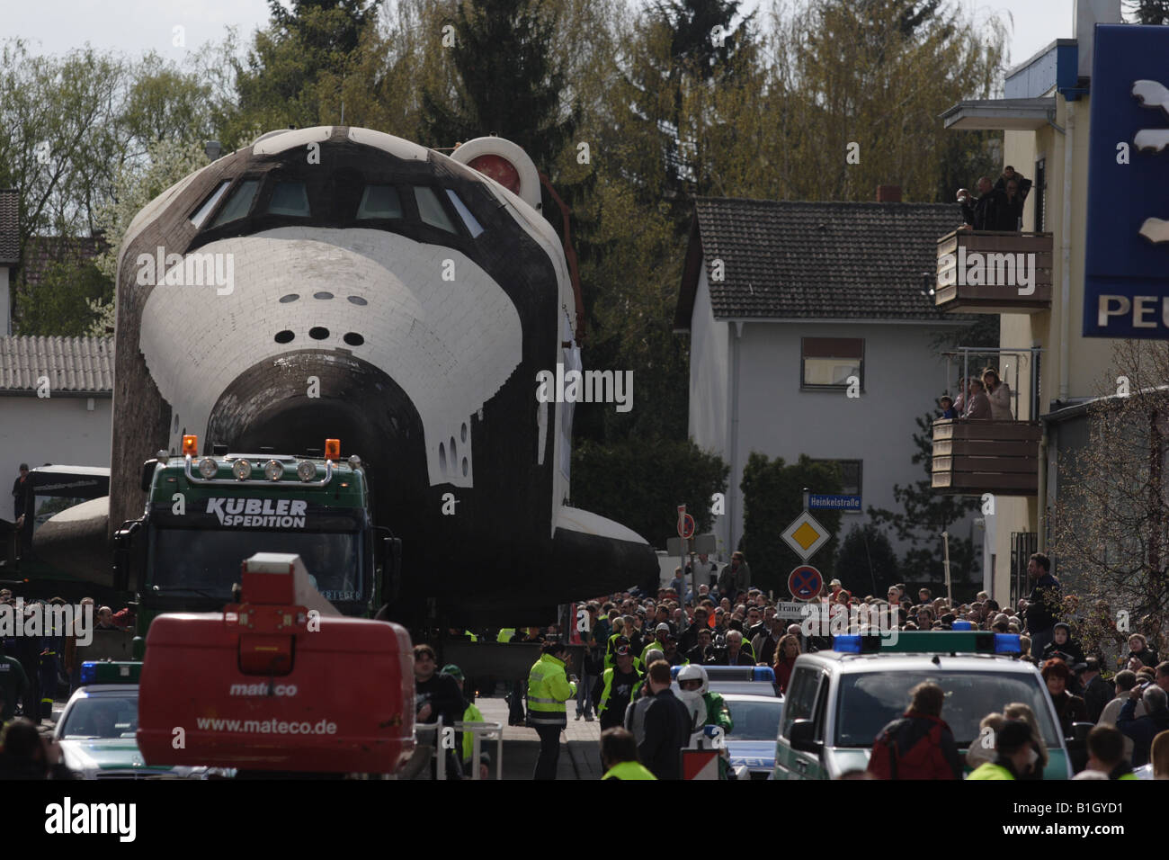 Transport of Russian space shuttle Buran to Speyer Germany The shuttle ...