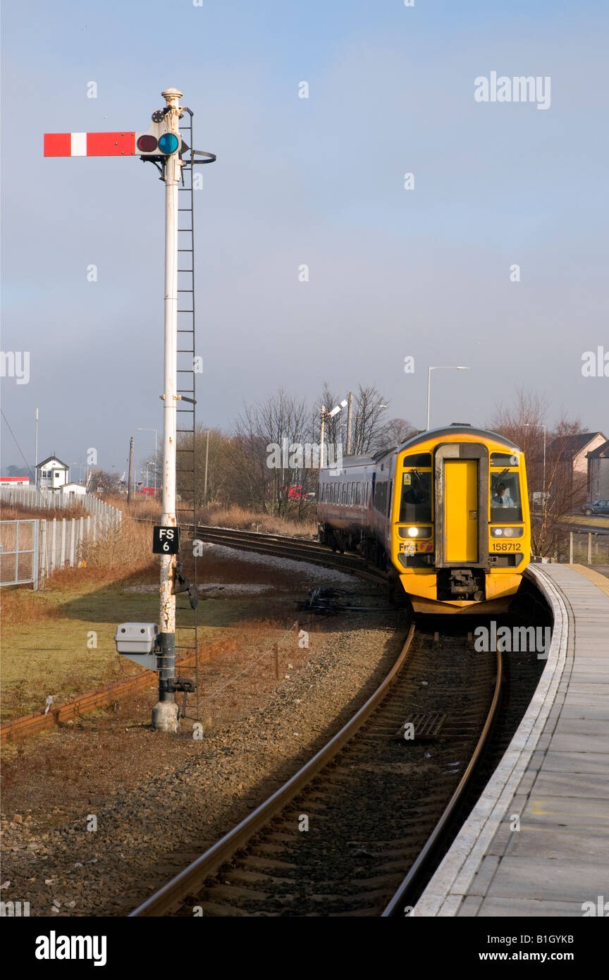 class 158 diesel multiple unit no 158712 approaching forres station ...