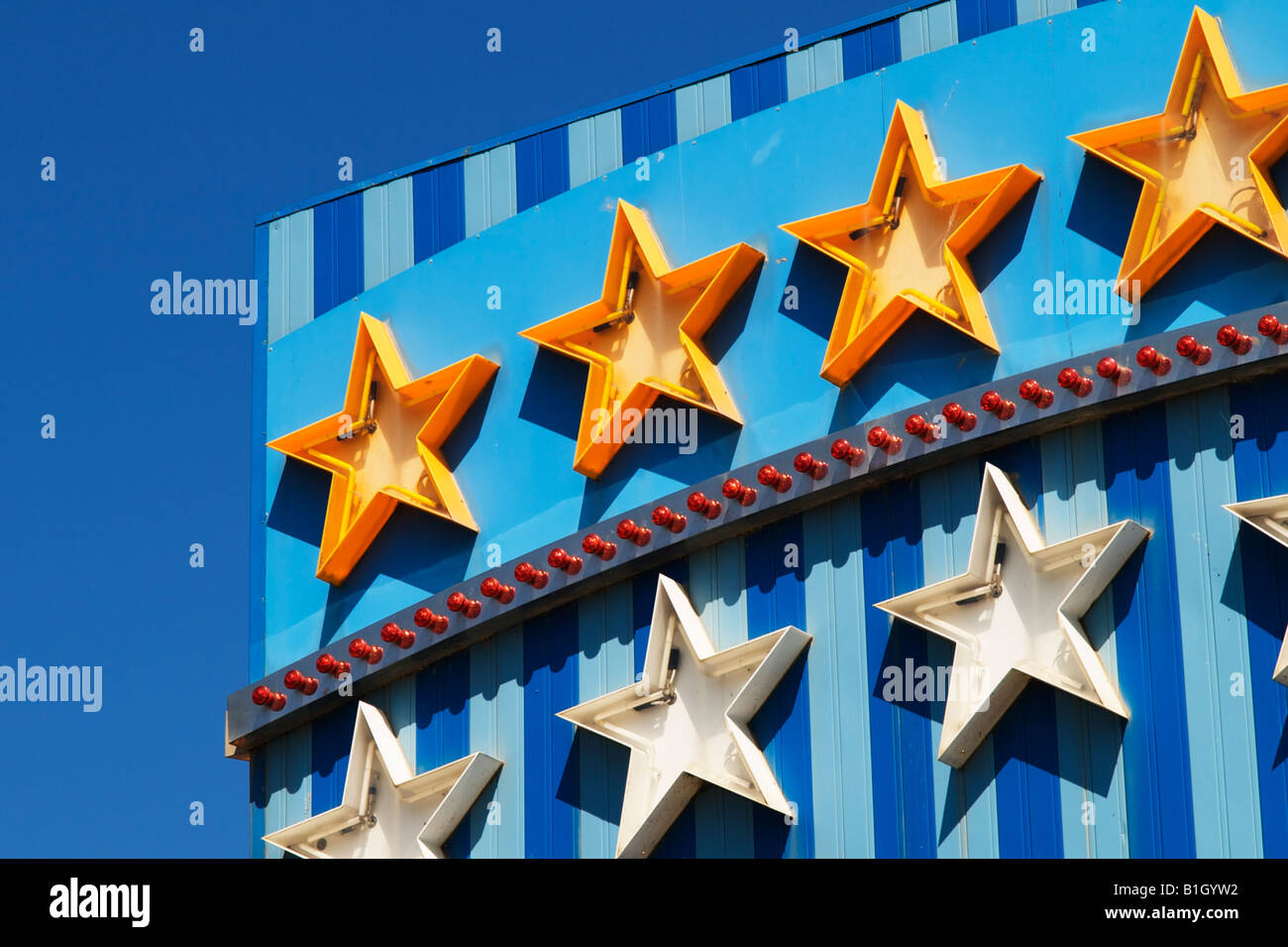 The fascia of an amusement arcade on the Promenade at Blackpool Stock ...
