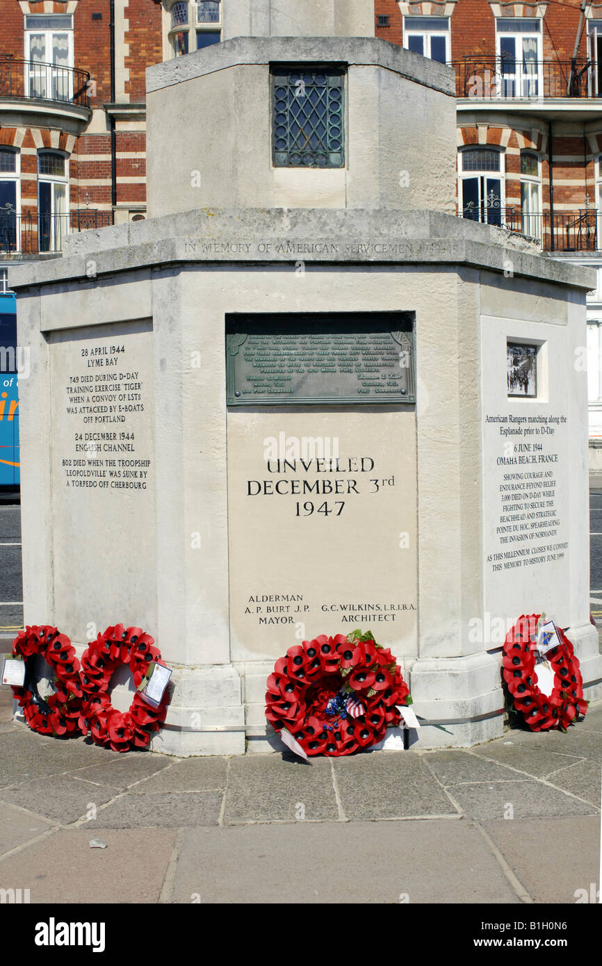 The British War memorial in Weymouth Dorset on Veterans day Stock Photo ...