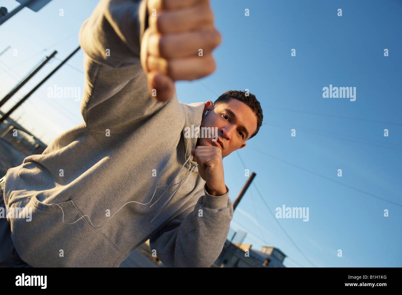 Man in fighting stance hi-res stock photography and images - Alamy
