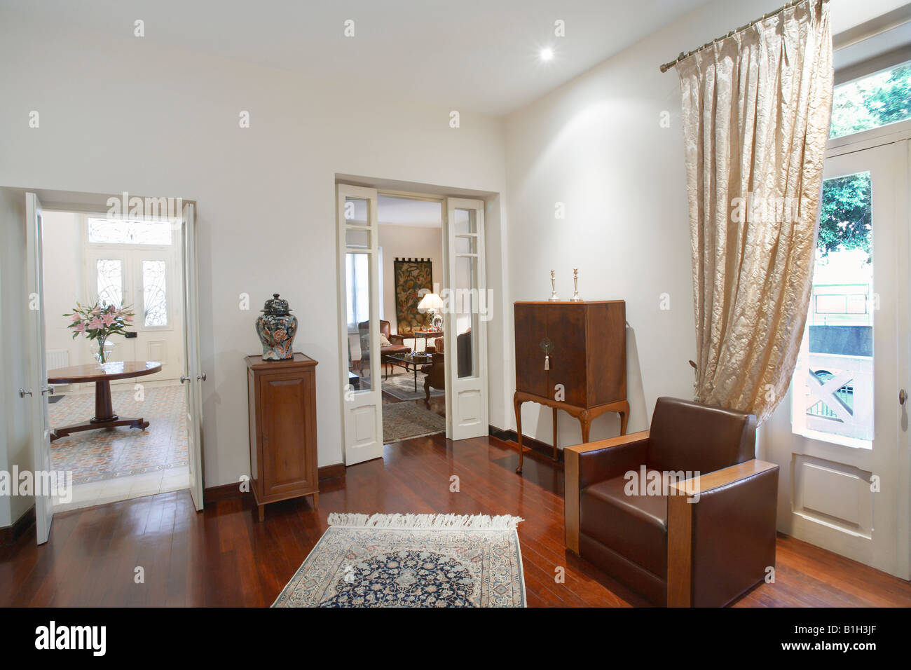 Cyprus, Living room of colonial style house Stock Photo - Alamy