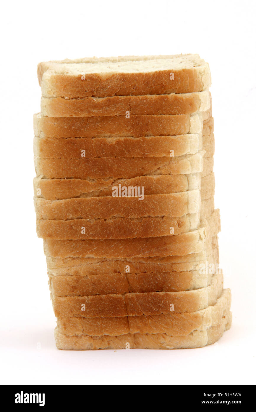 stack of toast bread slices isolated on white background food concepts ...