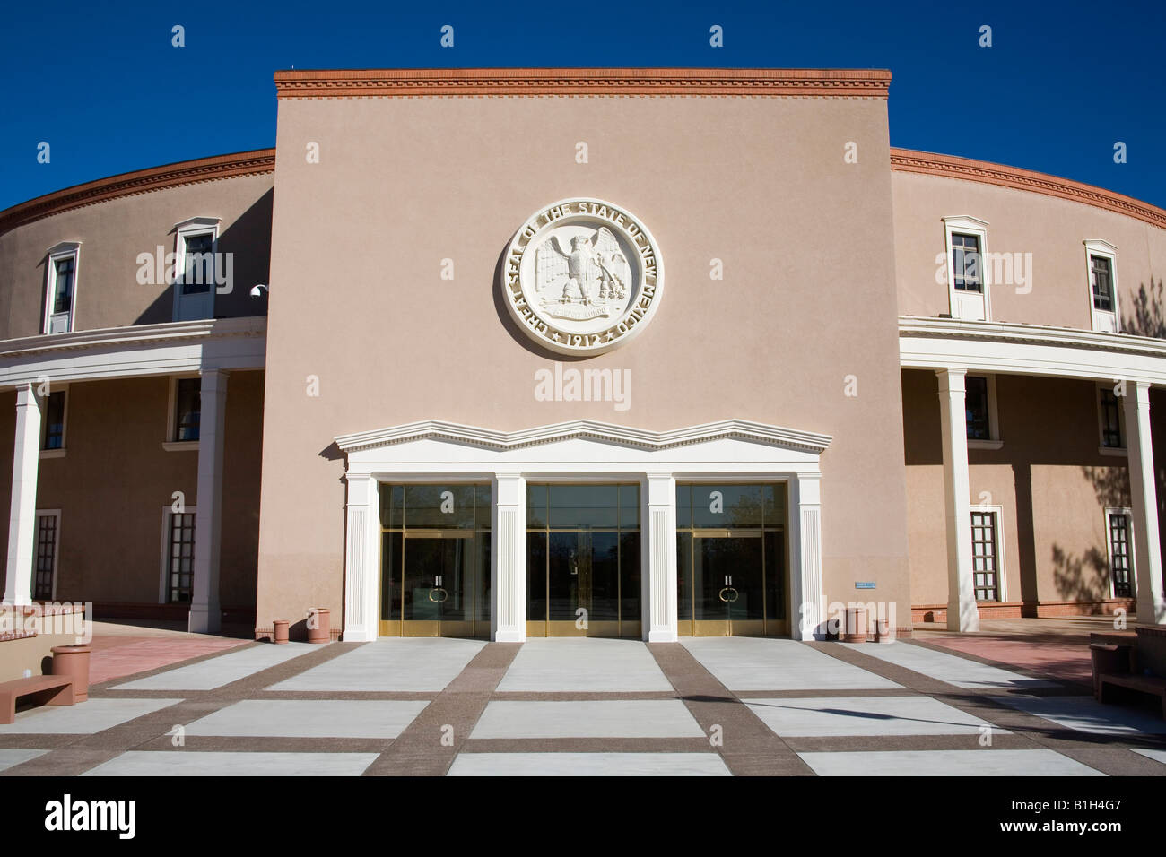 State Crest on a government building, State Capitol Building, Santa Fe ...