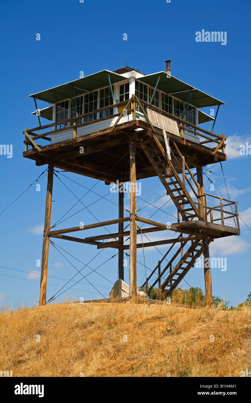 Low angle view of a fire lookout tower, Historical Museum at Fort ...