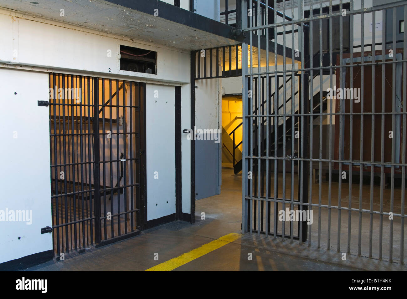 Prison cells in a museum, Old Montana Prison Museum, Deer Lodge ...