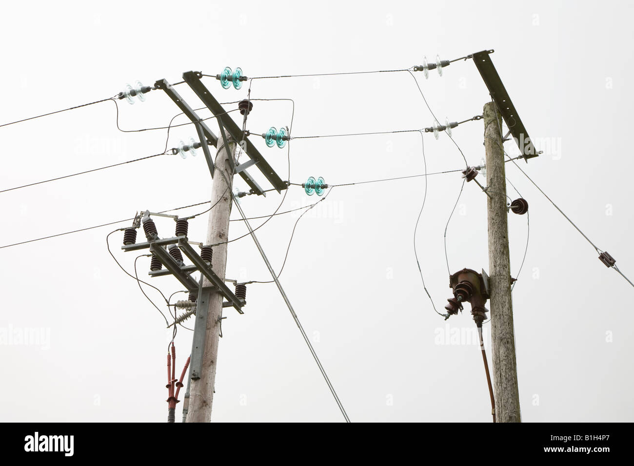 Telegraph poles and wires Stock Photo - Alamy