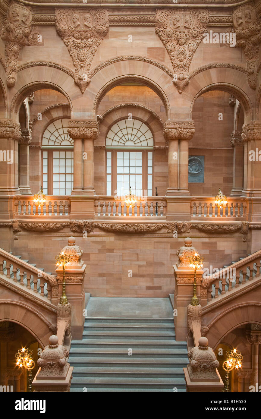 Interior of a government building, Million Dollar Staircase, State ...
