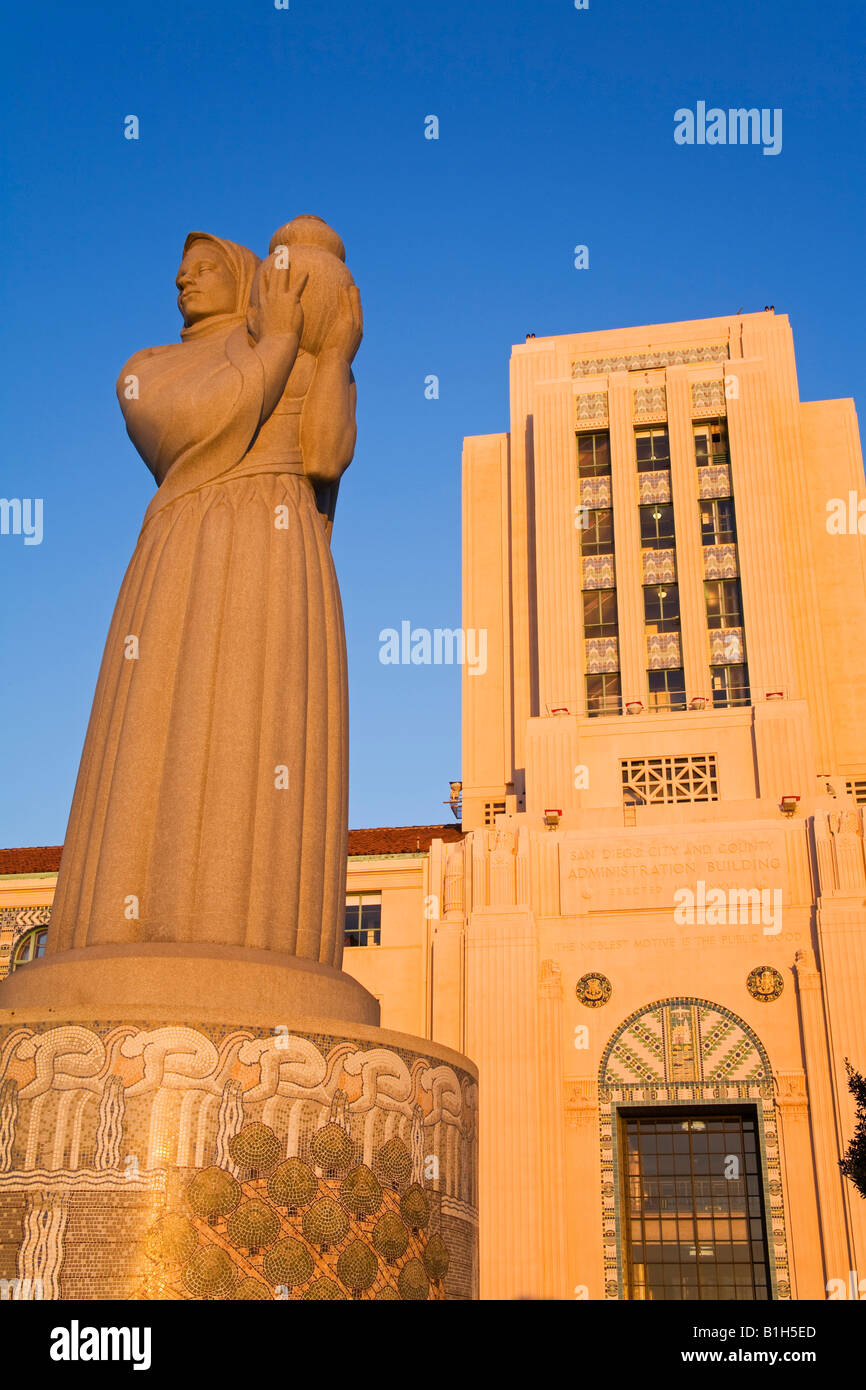Low angle view of a statue in front of a government building, County ...