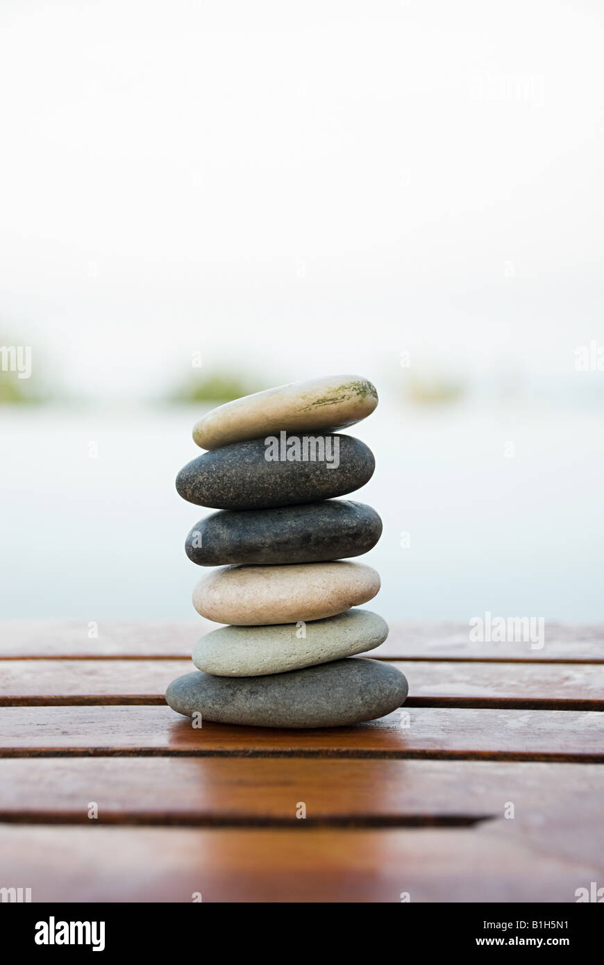 Stack of pebbles Stock Photo - Alamy