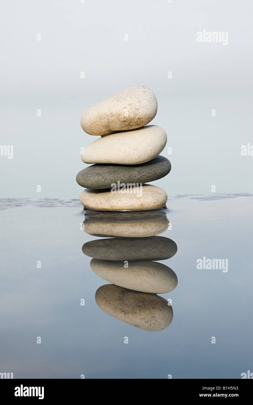 Stack of pebbles Stock Photo - Alamy