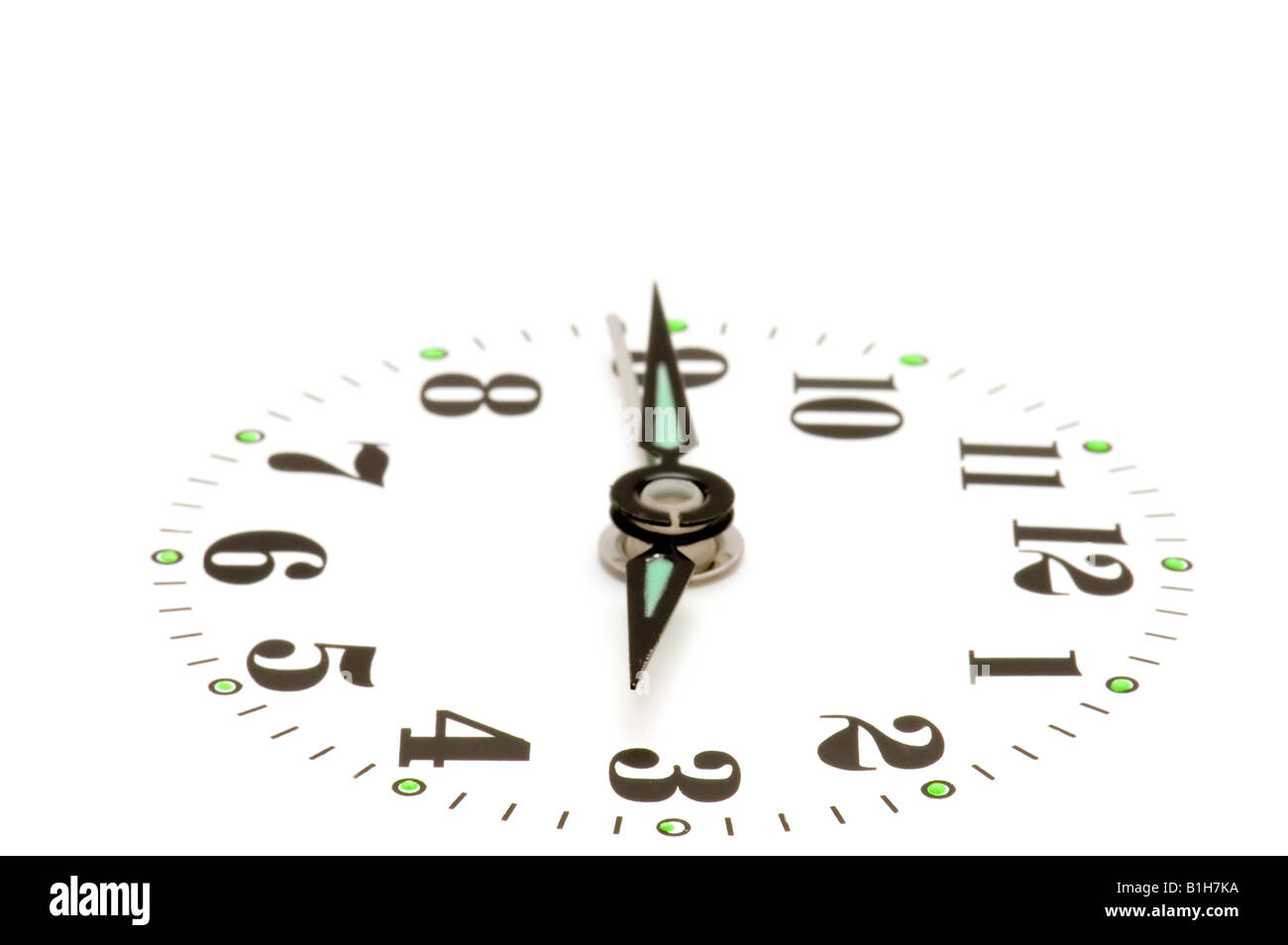 object on white clock face macro Stock Photo - Alamy