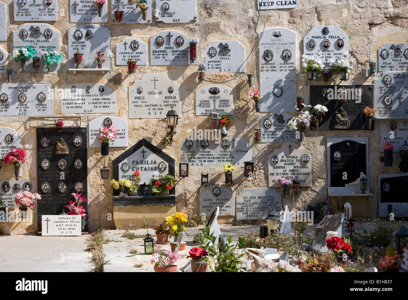 Cemetery Sultan tal-Vittorji Mellieha Malta Stock Photo - Alamy