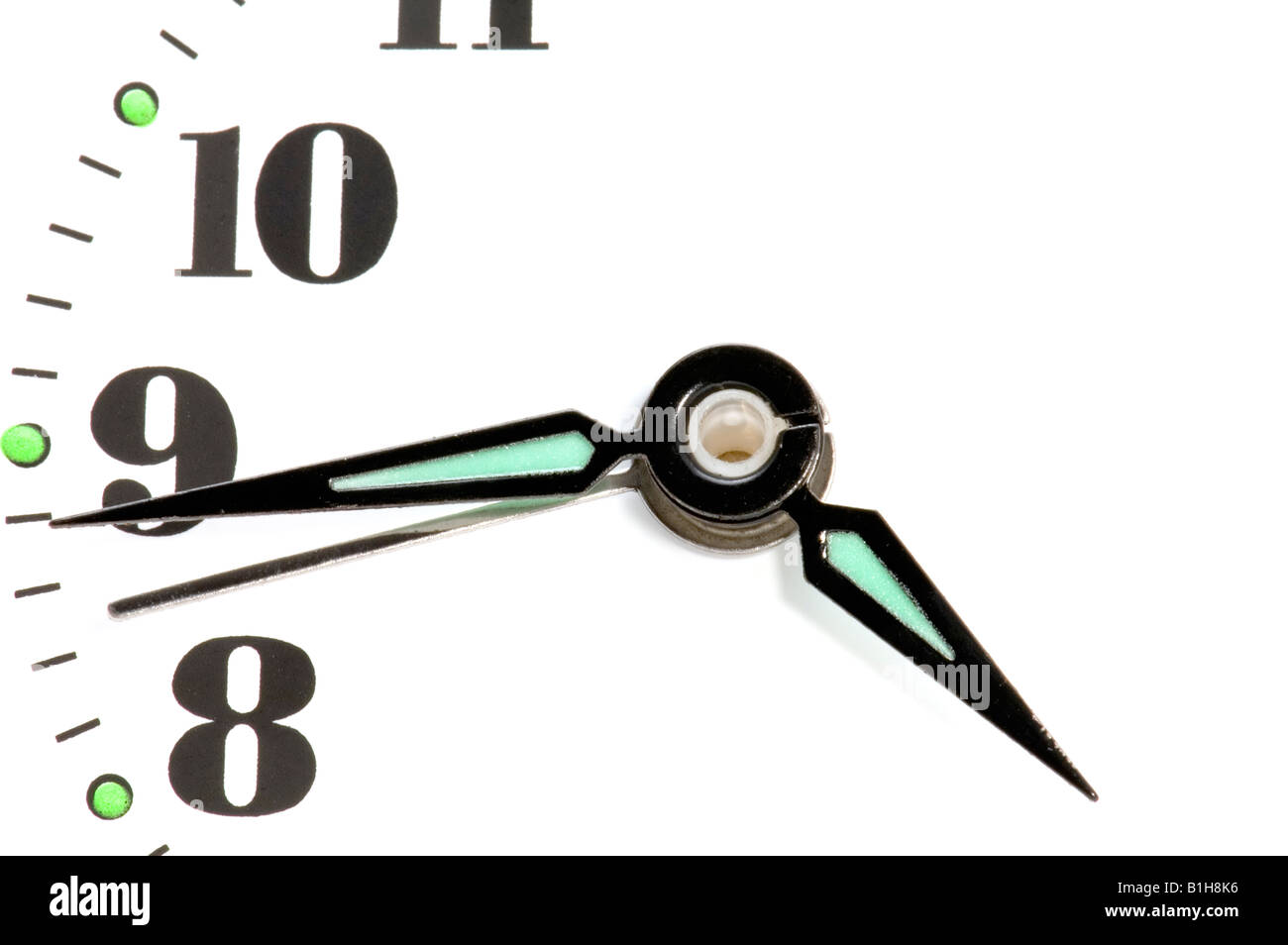object on white clock face macro Stock Photo - Alamy
