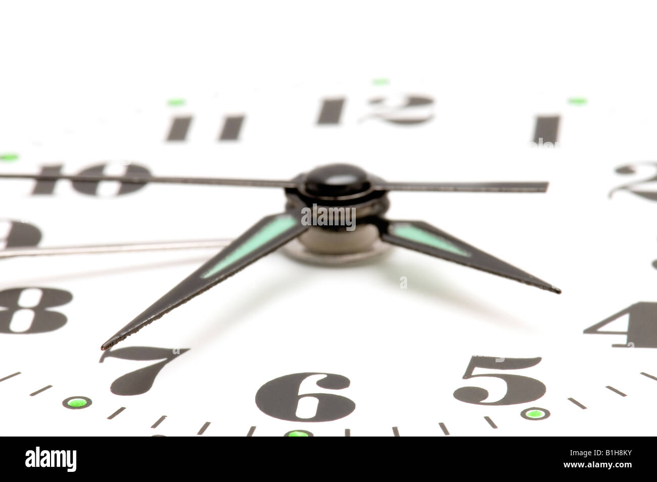 object on white clock face macro Stock Photo - Alamy