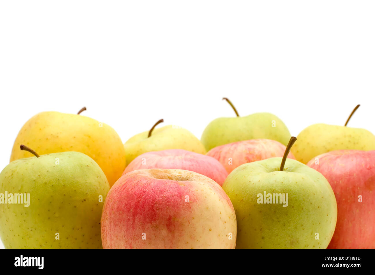 object on white food colored apple Stock Photo - Alamy