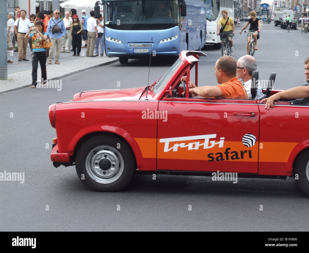 tour of berlin in a red trabant car, germany Stock Photo - Alamy