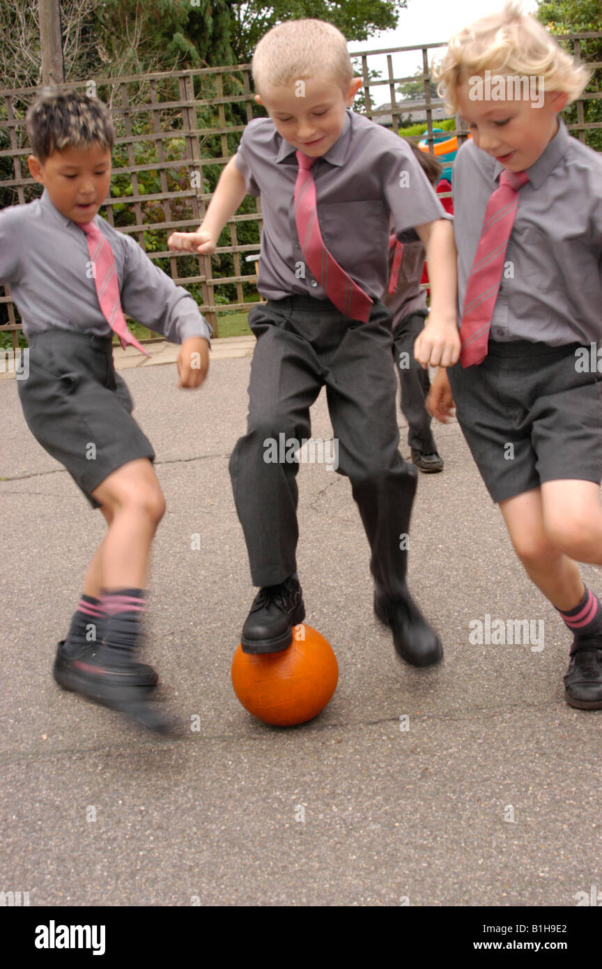 School playground football hi-res stock photography and images - Alamy