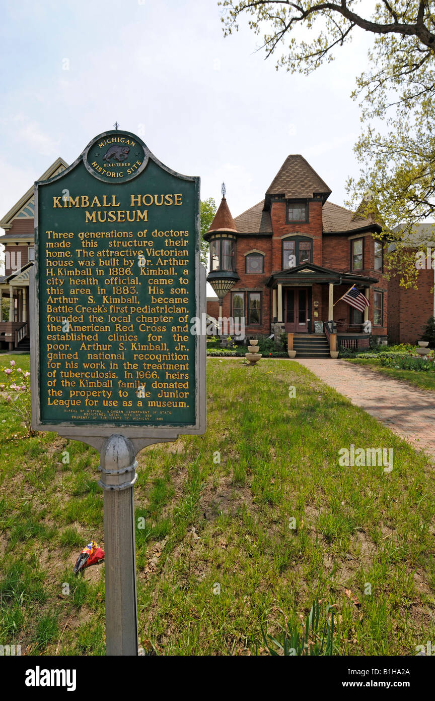 Kimball House Museum Battle Creek Michigan Stock Photo - Alamy