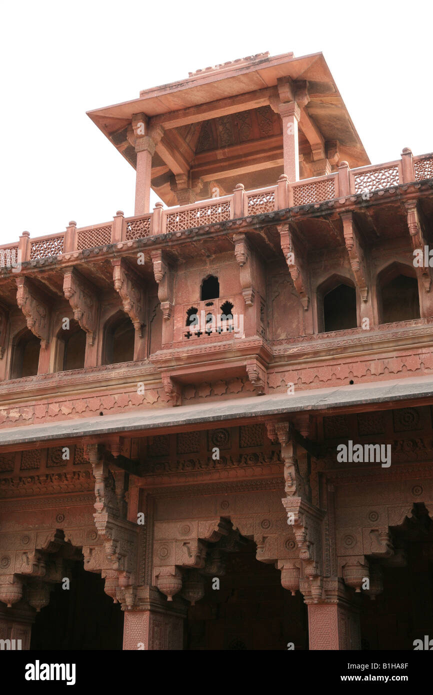 Rafter end of the palace inside the Red Fort Agra India AKA Lal Qila ...