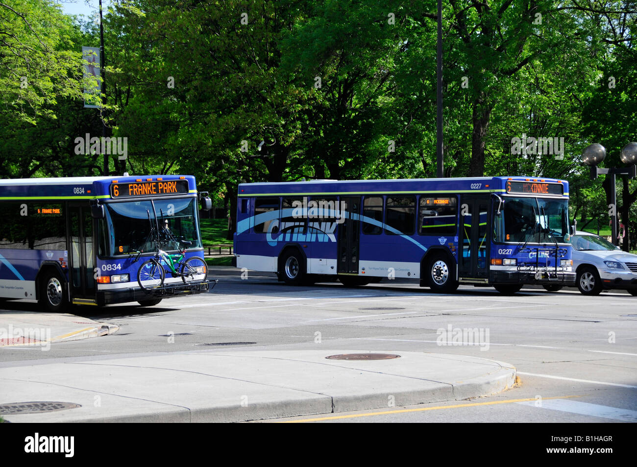 Public bus mass transit Fort Wayne Indiana Stock Photo - Alamy