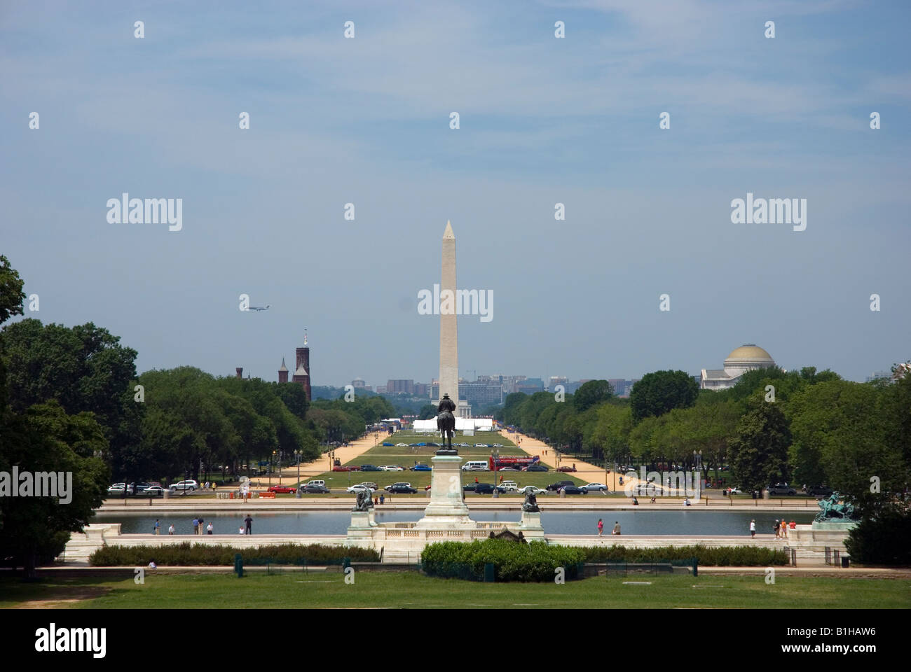 Washington DC skyline National Mall and Washington Monument Stock Photo ...