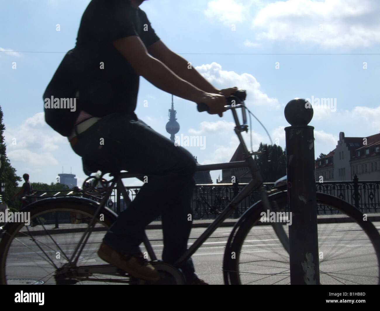 person riding bike in berlin, germany Stock Photo - Alamy