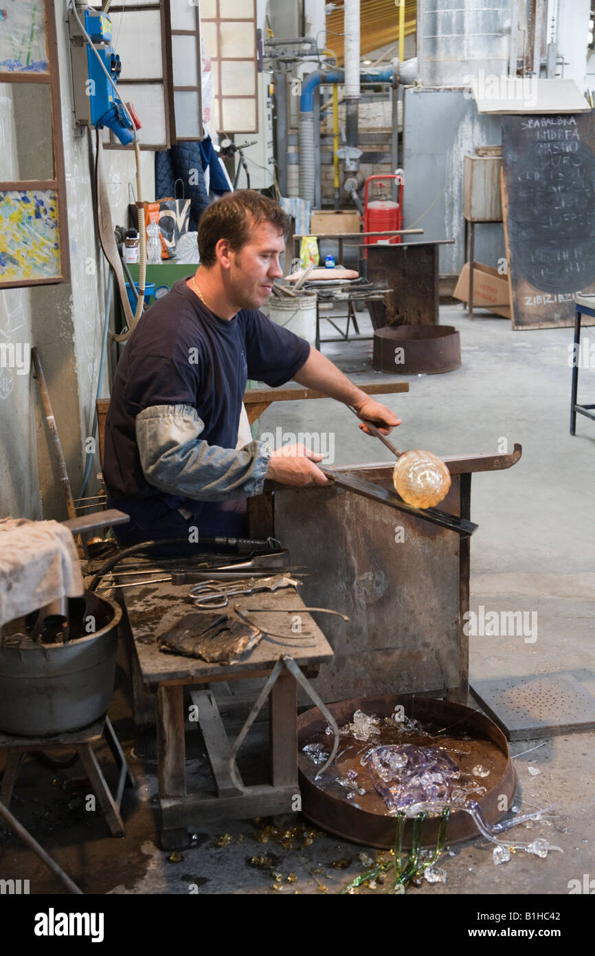 The art of glass making at Murano Venice Stock Photo - Alamy